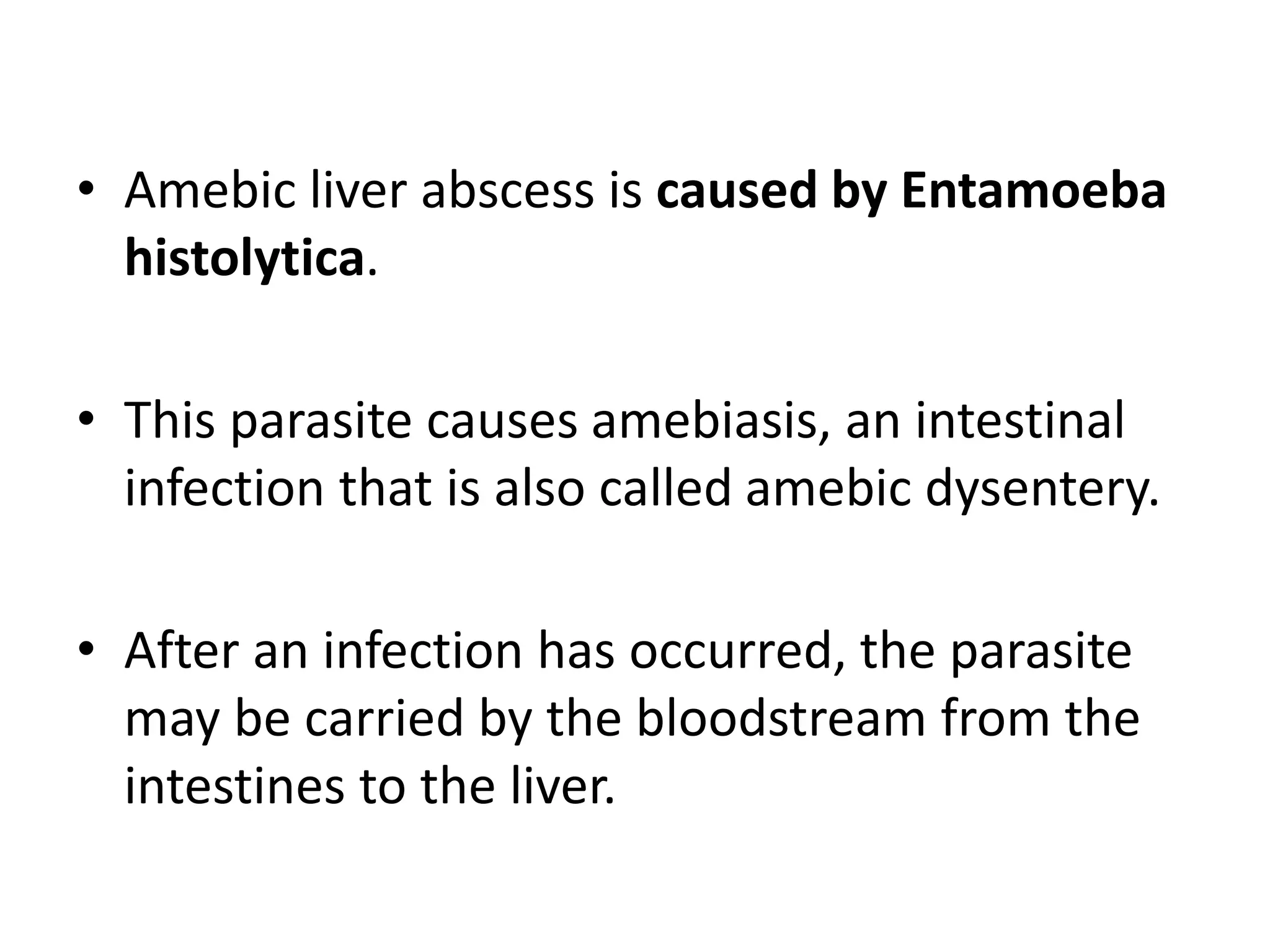AMOEBIC LIVER ABSCESS | PPTX