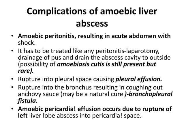 AMOEBIC LIVER ABSCESS | PPTX