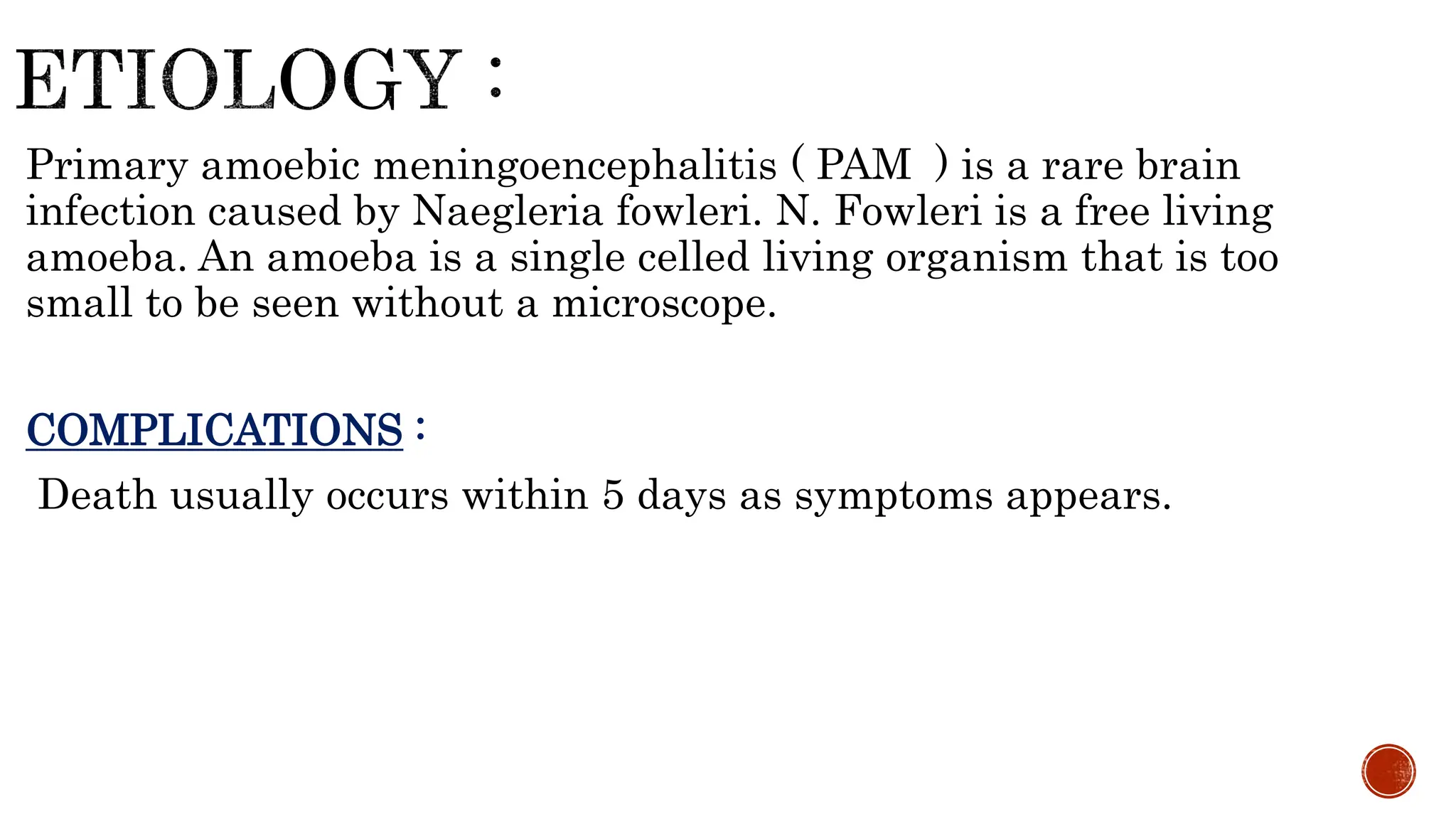 Amoebic meningitis : Brief about the disease | PPTX