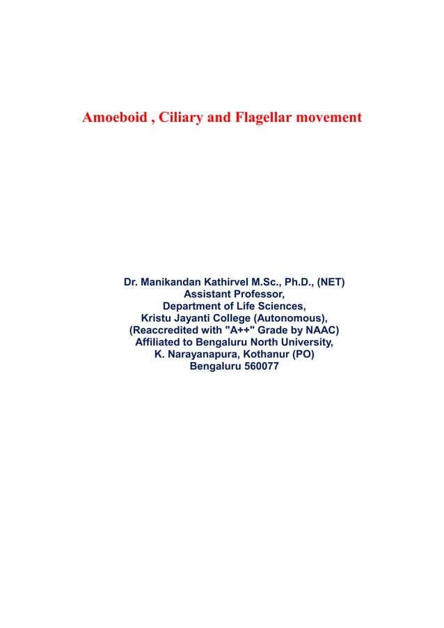 Amoeboid , Ciliary and Flagellar movement.pdf