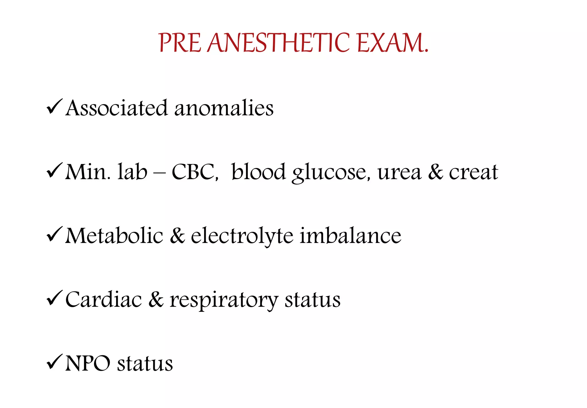 Anesthetic management in ARM, Intestinal obstruction and Duodenal ...