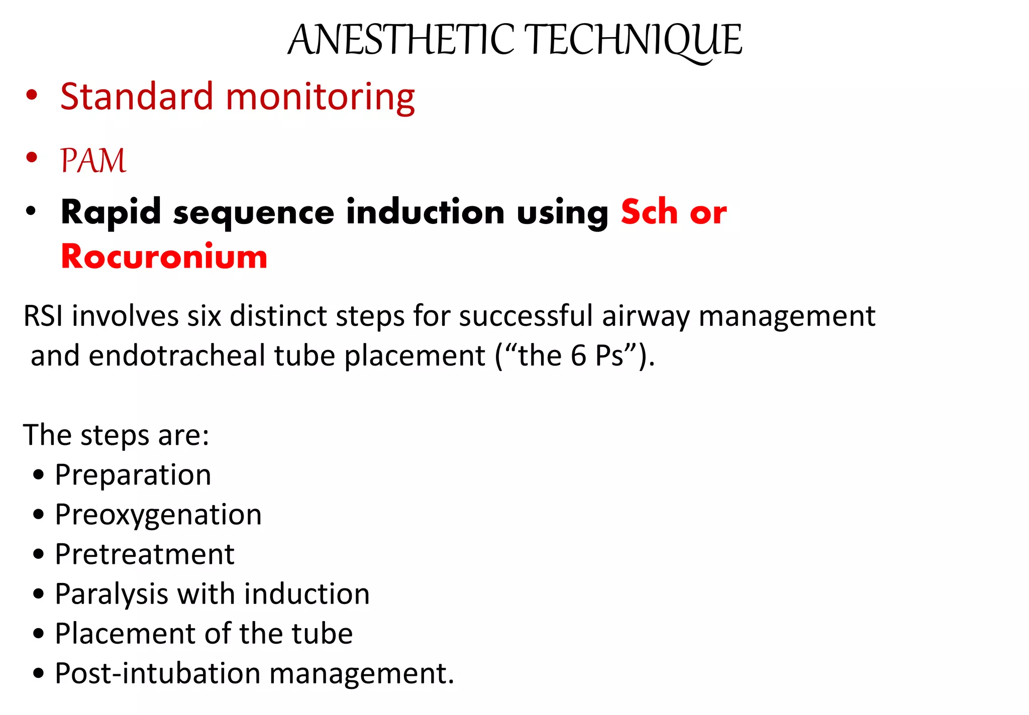 Anesthetic management in ARM, Intestinal obstruction and Duodenal ...