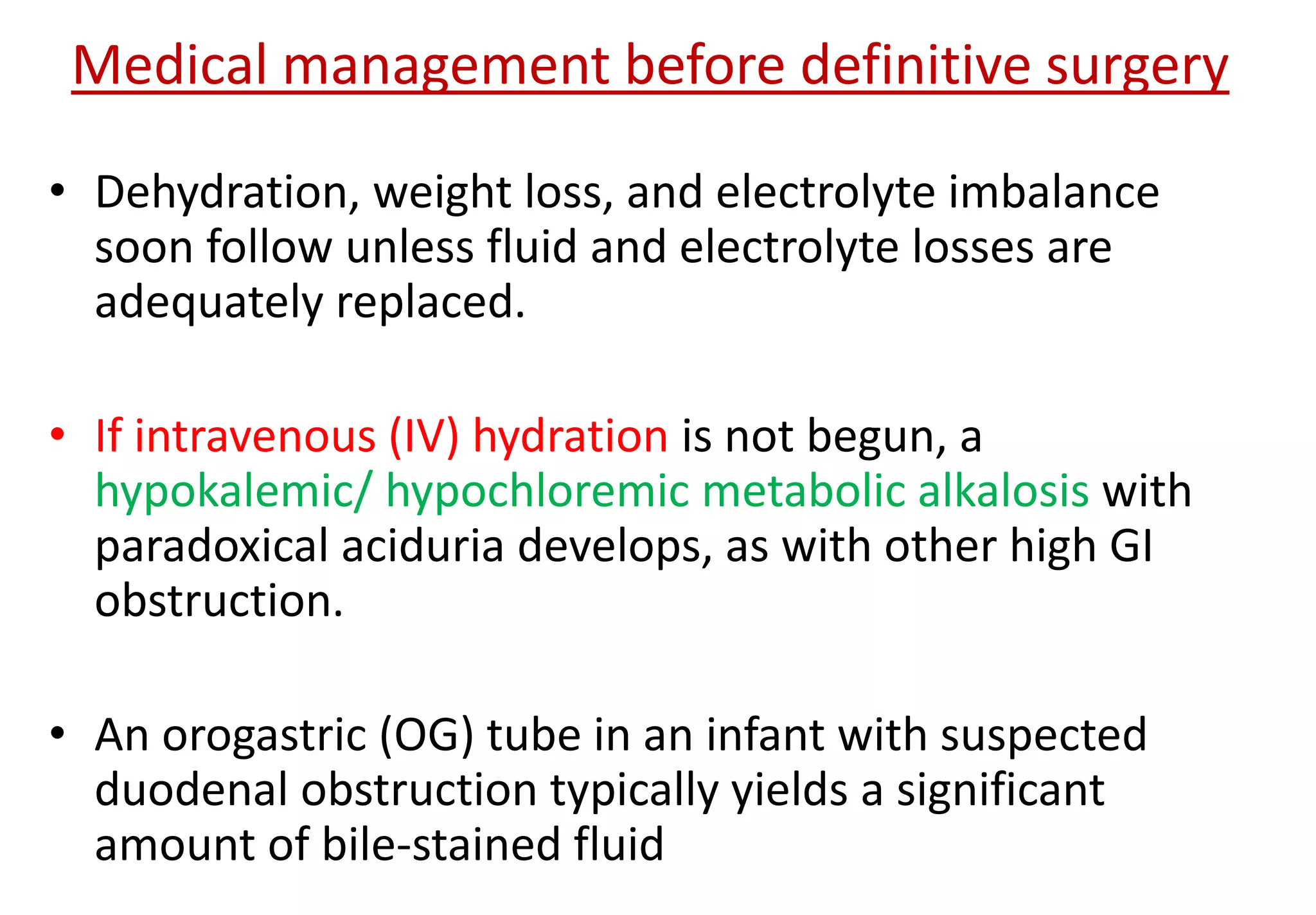 Anesthetic management in ARM, Intestinal obstruction and Duodenal ...