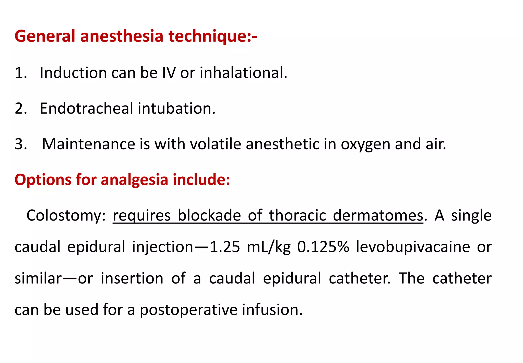 Anesthetic management in ARM, Intestinal obstruction and Duodenal ...