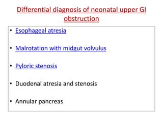 Anesthetic management in ARM, Intestinal obstruction and Duodenal ...