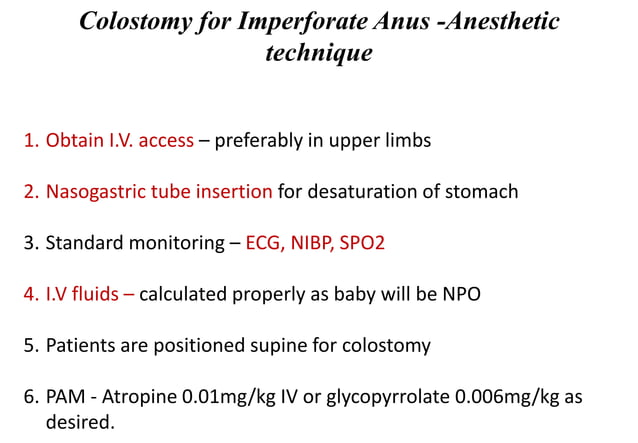 Anesthetic management in ARM, Intestinal obstruction and Duodenal ...