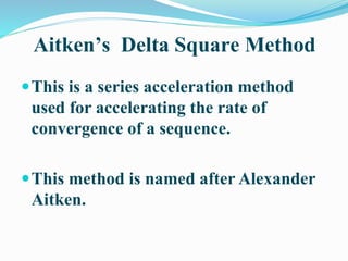 NUMERICAL METHODS | PPT