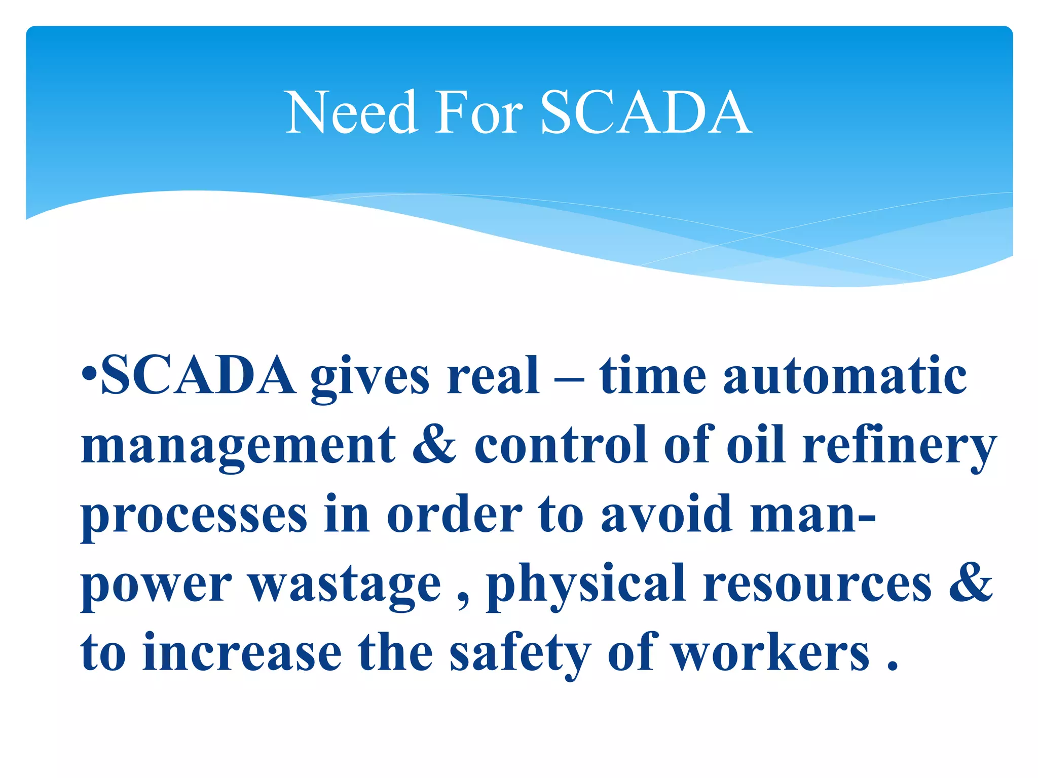 SCADA IN OIL REFINERY | PPTX