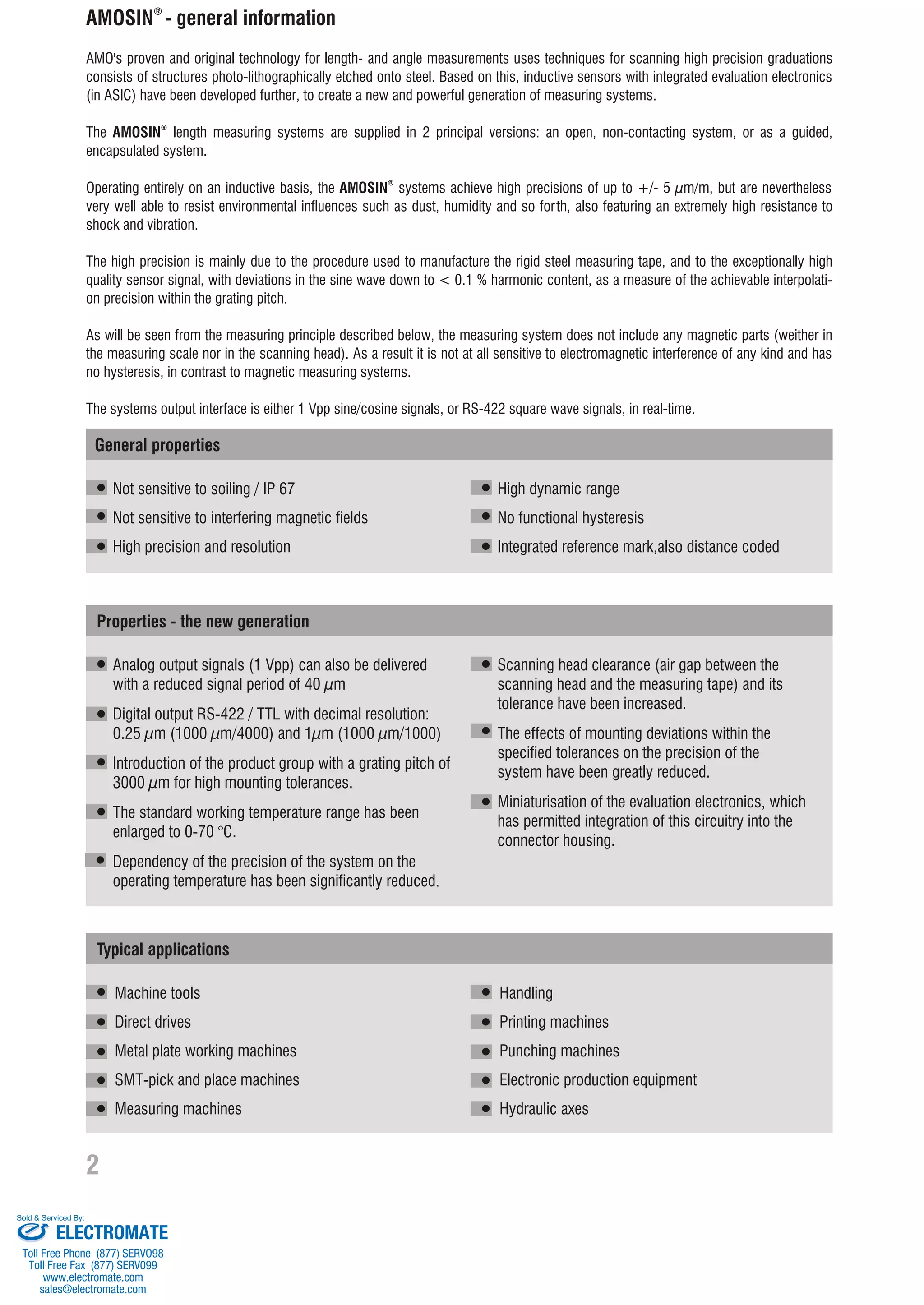 AMO Inductive Encoders LMI | PDF
