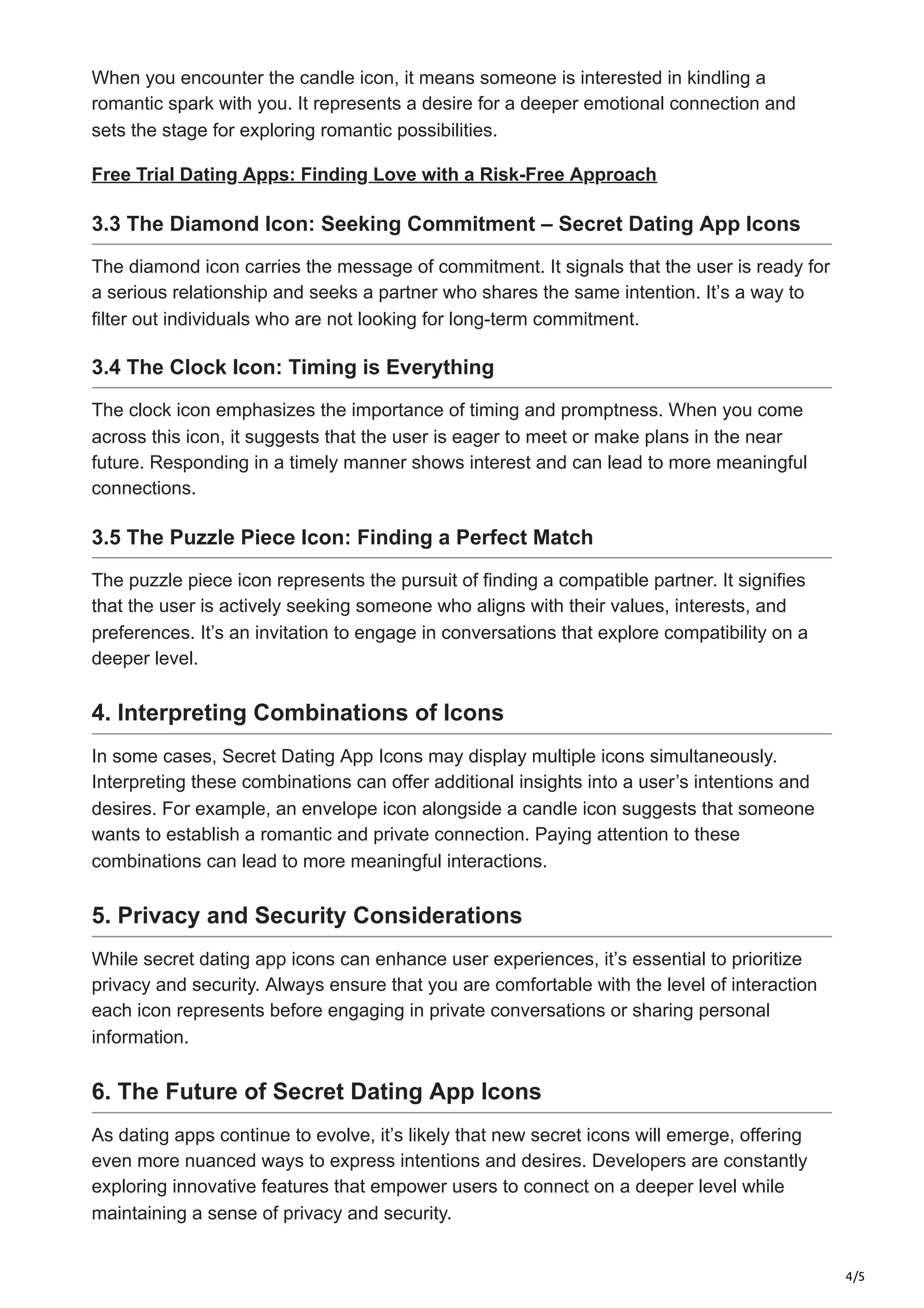 Secret Dating App Icons: Unlocking the Mystery Behind Their Meanings | PDF