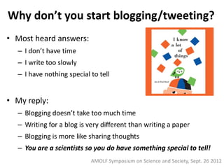 Amolf: popularizing science, many ways to reach the public | PDF | Science