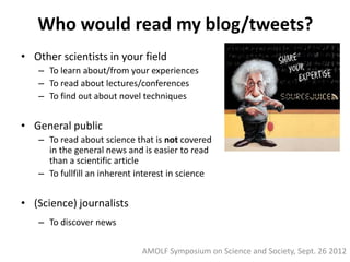 Amolf: popularizing science, many ways to reach the public | PDF | Science