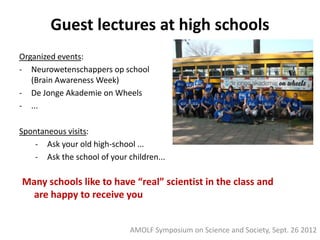 Amolf: popularizing science, many ways to reach the public | PDF | Science