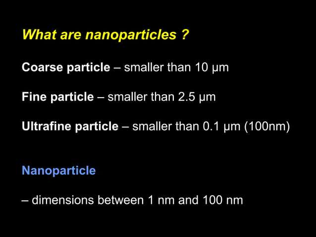 nanoparticles | PPT | Chemistry | Science