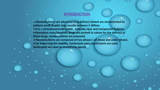 AMOL IGAVE PPT. - A Review On Nanoemulsion: An Advanced Drug Delivery ...