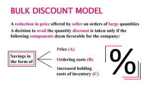 Independent Demnad Inventory Systems- EOQ | PPTX