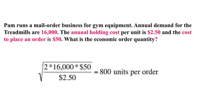 Independent Demnad Inventory Systems- EOQ | PPTX