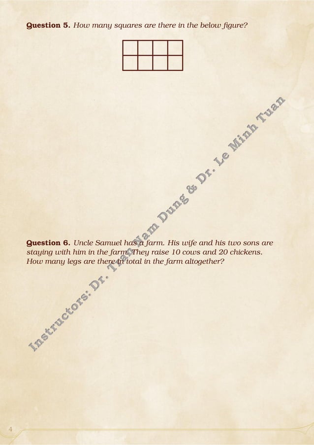 Amo mock test #1 grade 2 | PDF