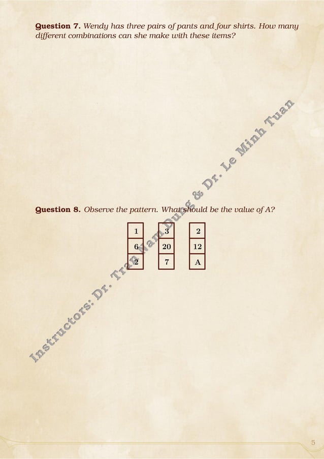 Amo mock test #1 grade 2 | PDF