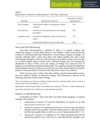 A Money Problem A Source Of Insight Into Problem Solving Action | PDF | Educational Assessment ...