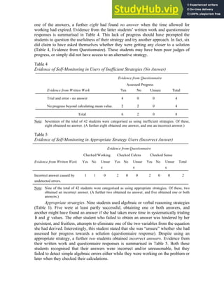 A Money Problem A Source Of Insight Into Problem Solving Action | PDF | Educational Assessment ...