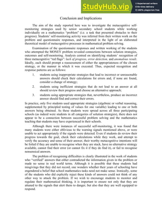 A Money Problem A Source Of Insight Into Problem Solving Action | PDF | Educational Assessment ...