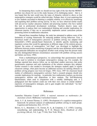 A Money Problem A Source Of Insight Into Problem Solving Action | PDF | Educational Assessment ...