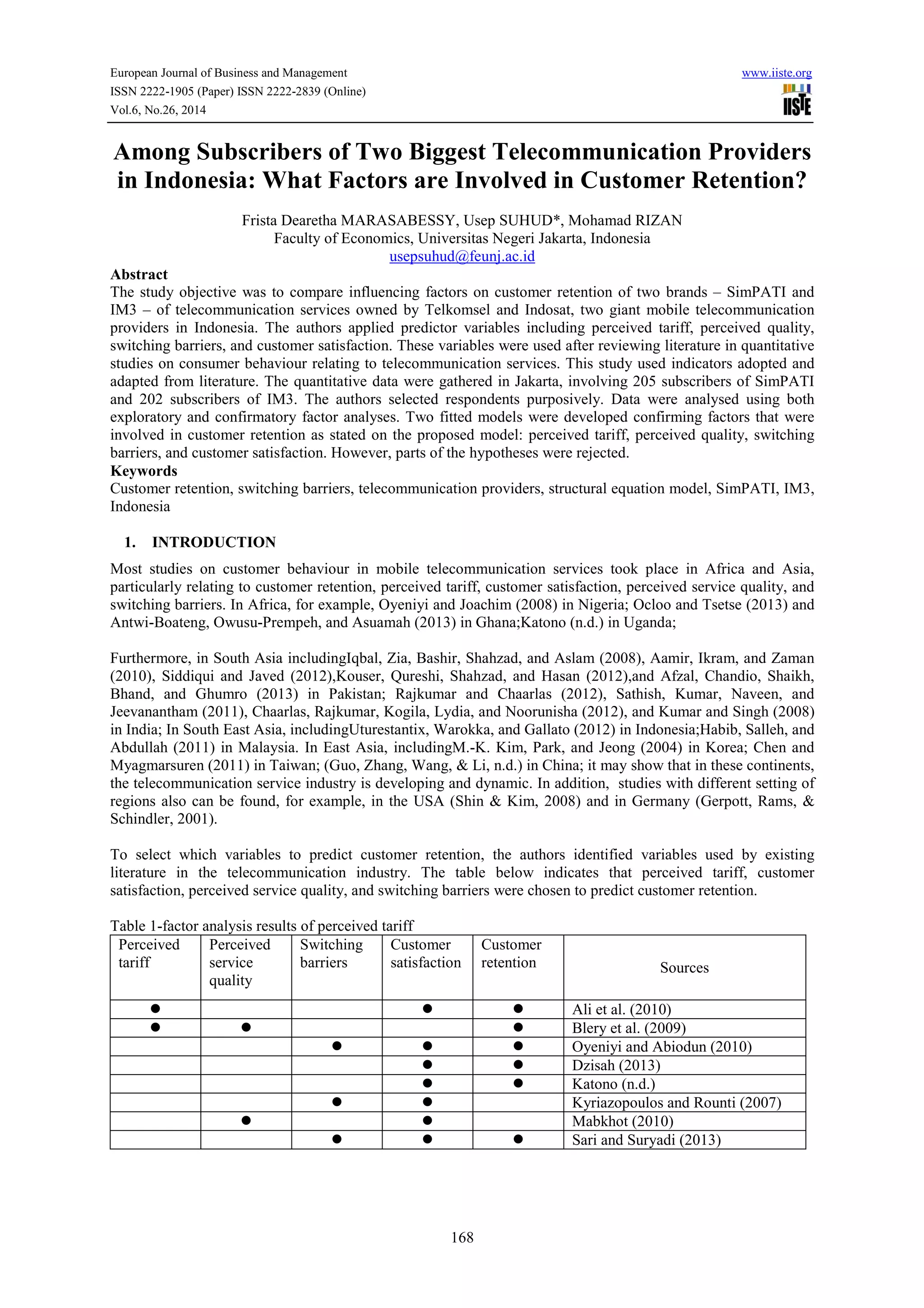 Among subscribers of two biggest telecommunication providers | PDF