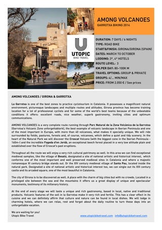 Cycling Classic TOURS: Among Volcanoes by UTOPIC Bike Travel | PDF