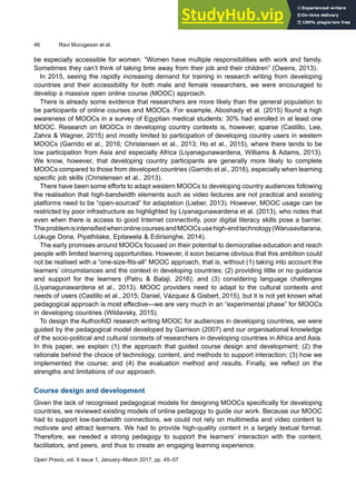 A MOOC Approach For Training Researchers In Developing Countries | PDF