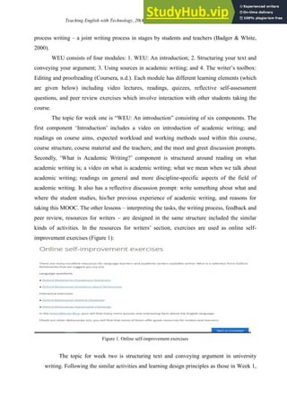 A Mooc Review Writing In English At University Weu | PDF