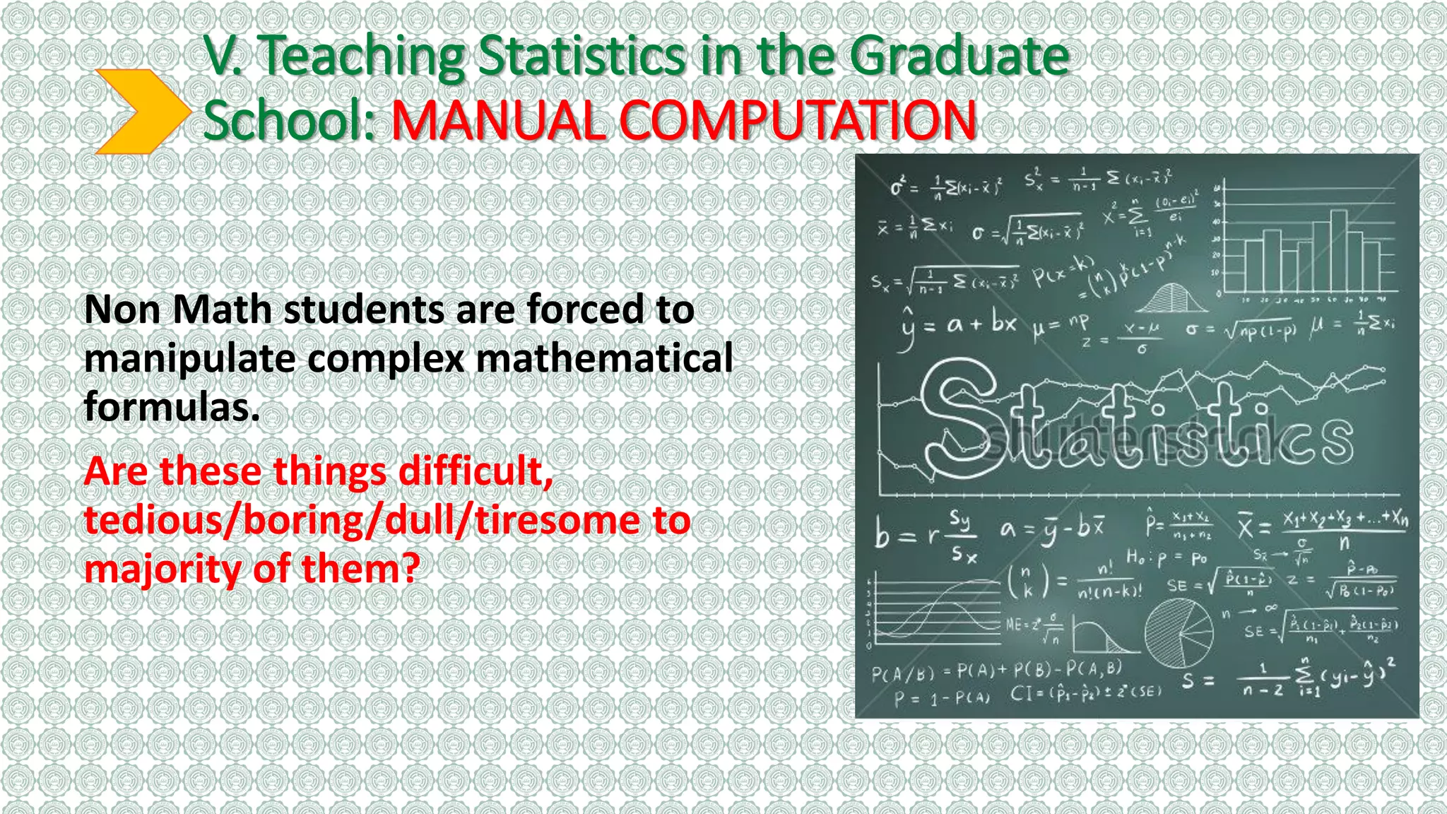 Teaching Correct Statistical Methods in the Era of Knowledge Sharing | PDF