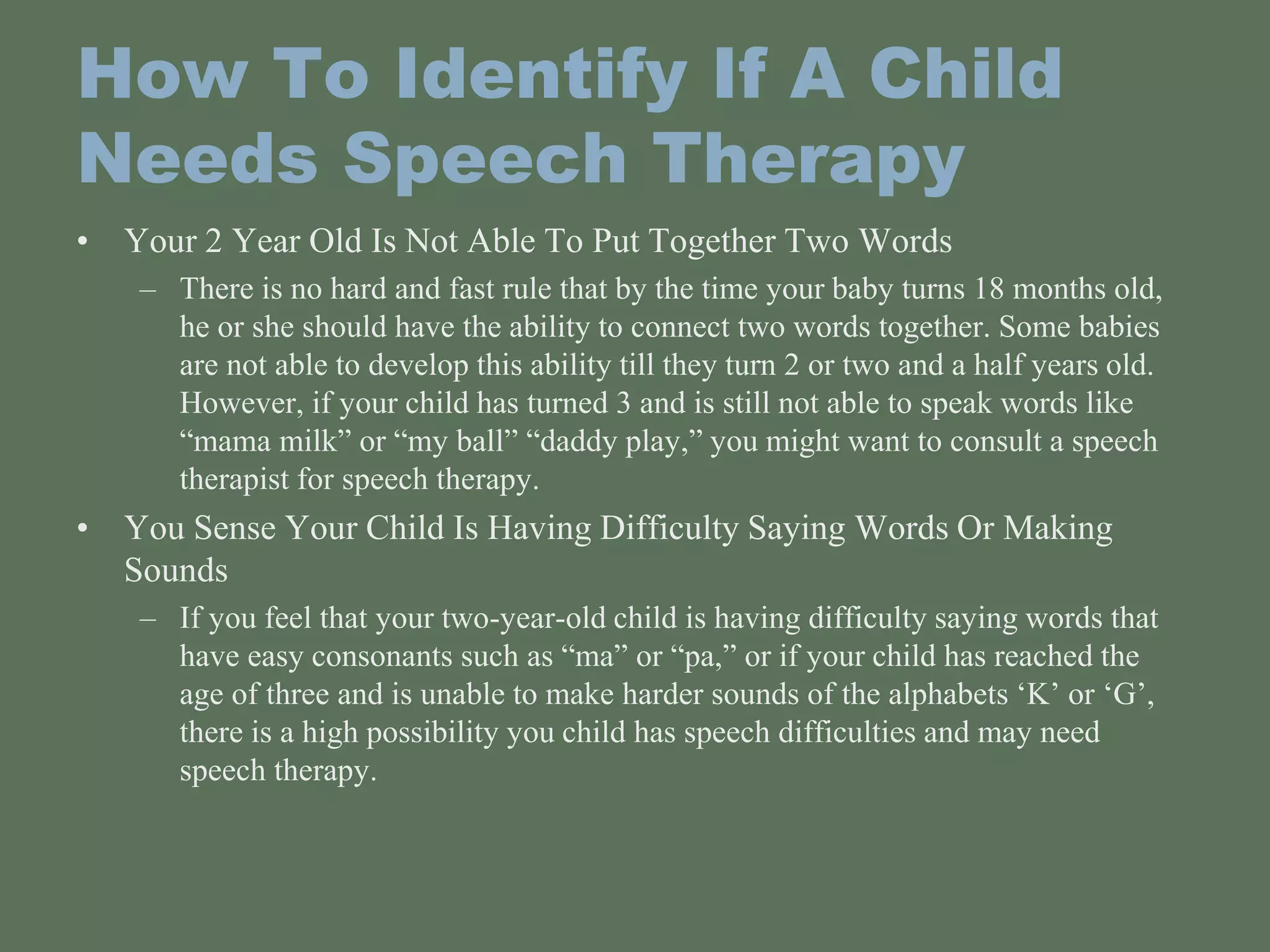 A more about speech therapy | PPTX