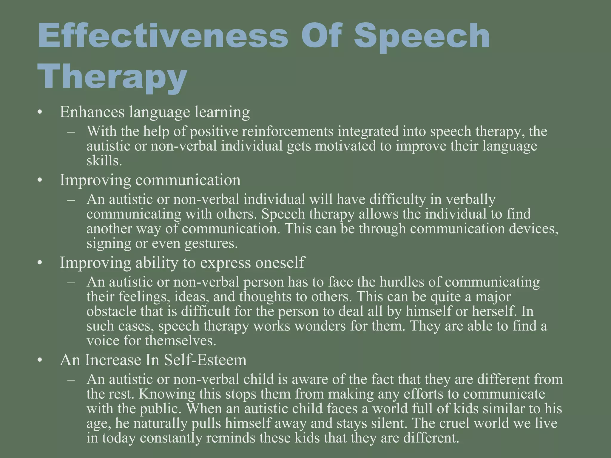 A more about speech therapy | PPTX