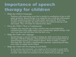 A more about speech therapy | PPT