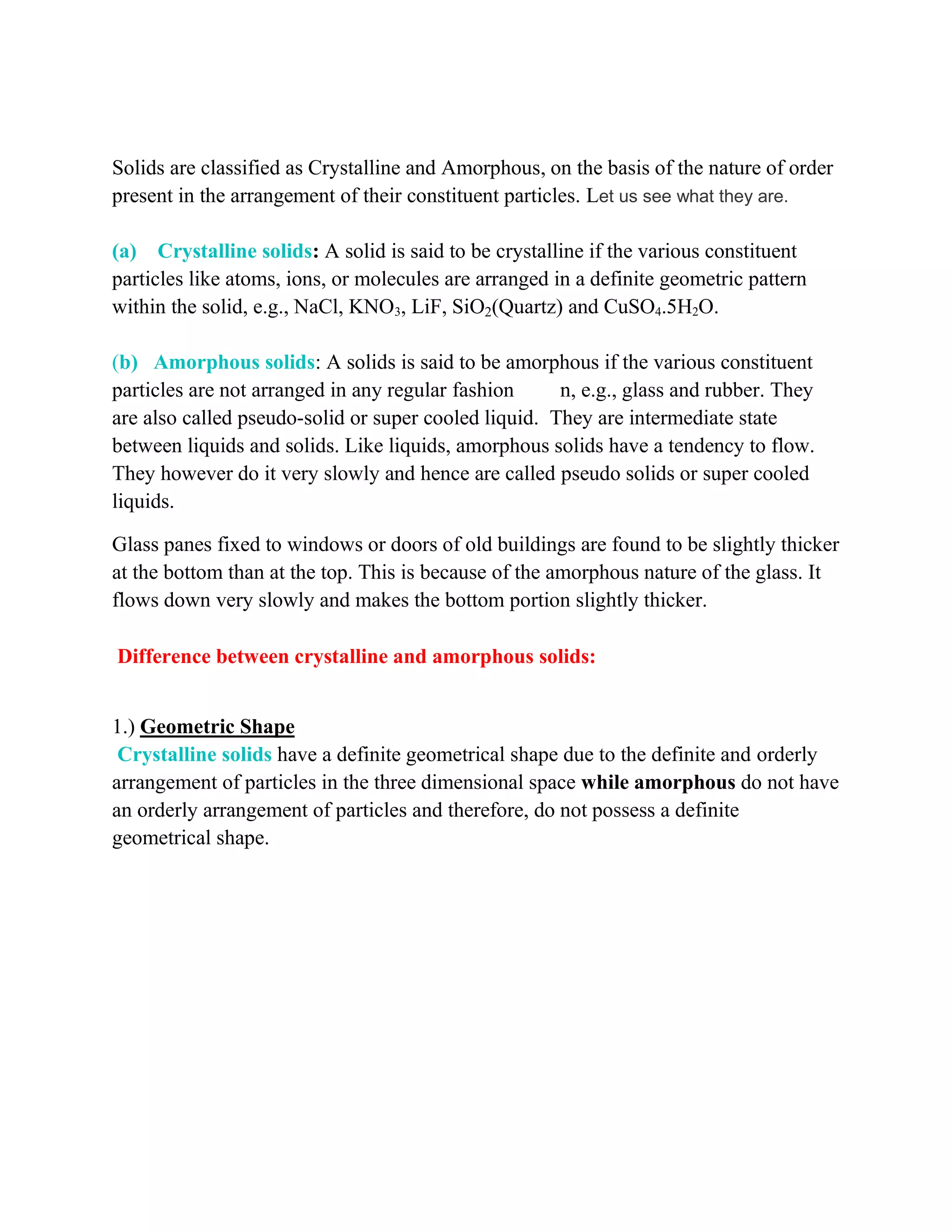 Amorphous and crystalline solids by www.topcoaching.com