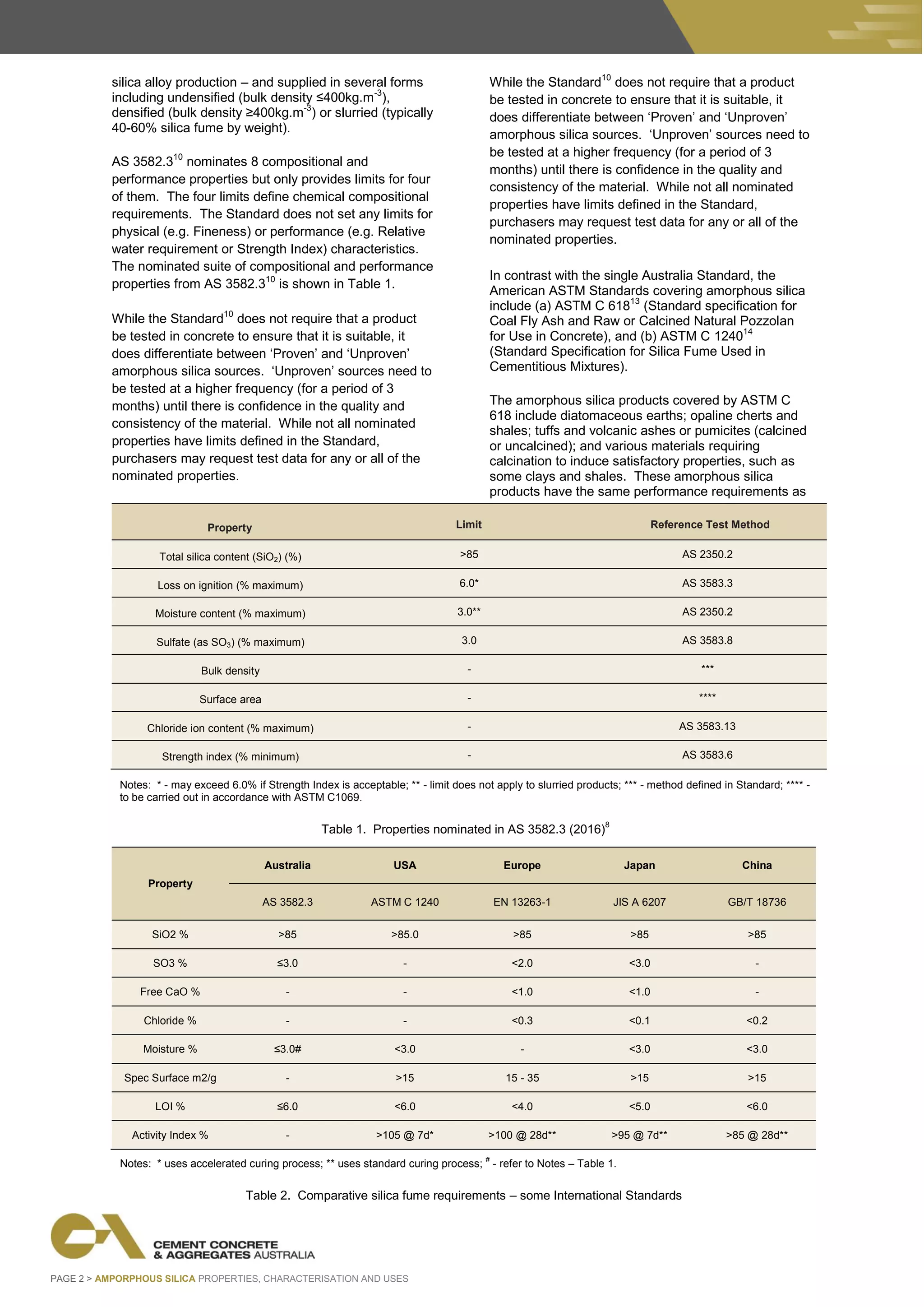 Amorphous silica properties characterisation and uses | PDF