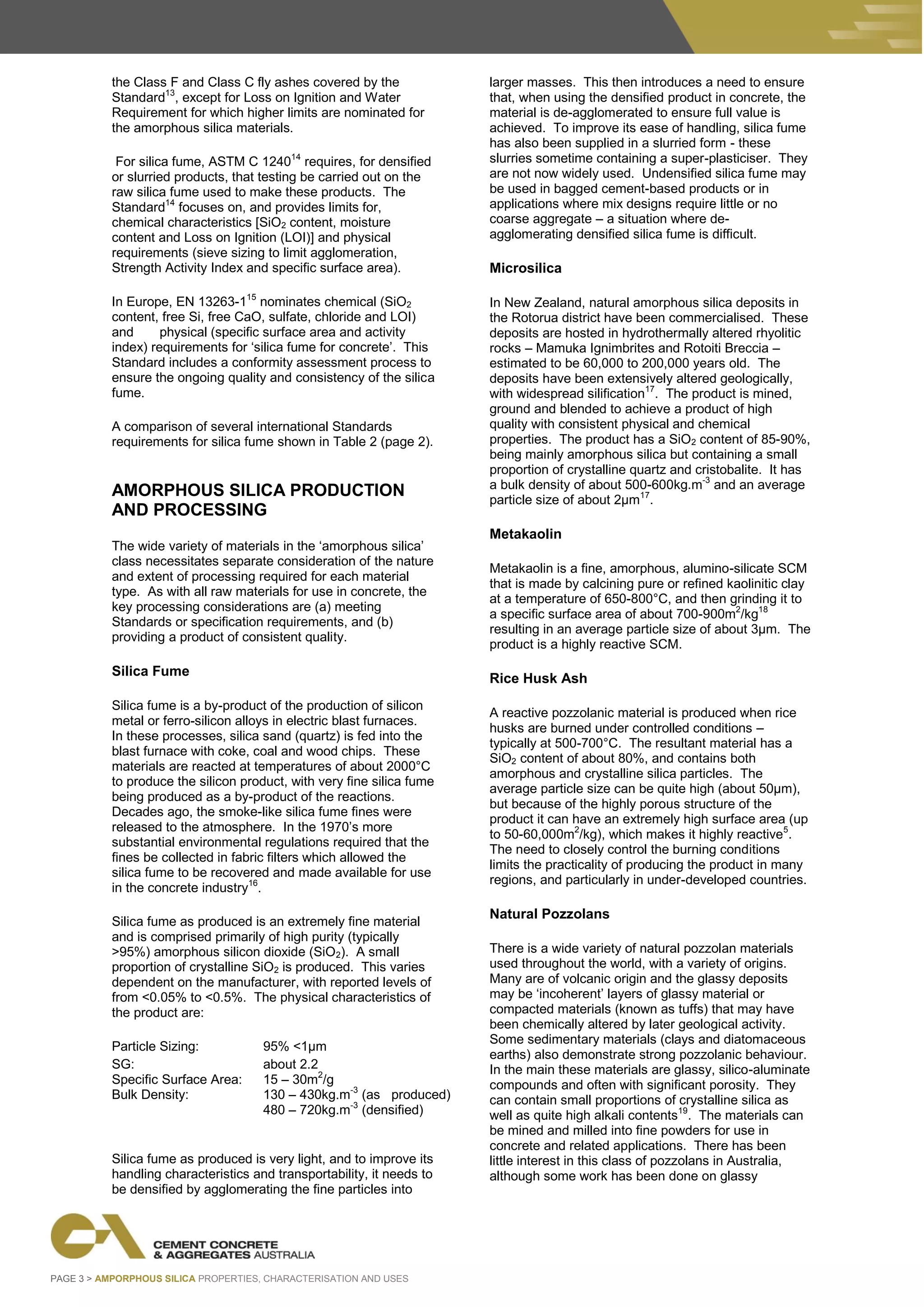 Amorphous silica properties characterisation and uses | PDF