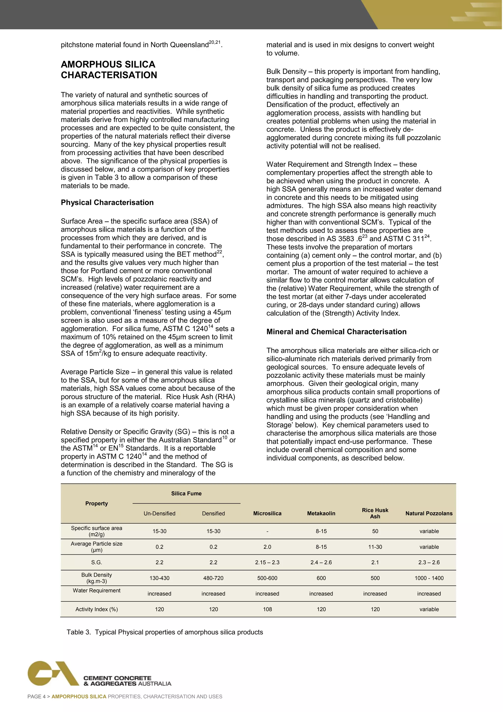 Amorphous silica properties characterisation and uses | PDF