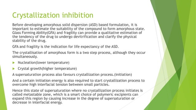 Amorphous solid dispersion | PPTX | Chemistry | Science