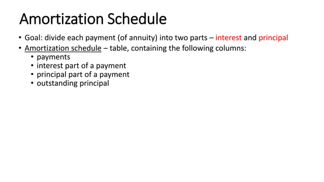 Lesson: Amortization and Sinking Fund.ppt | Stocks and Bonds | Personal ...