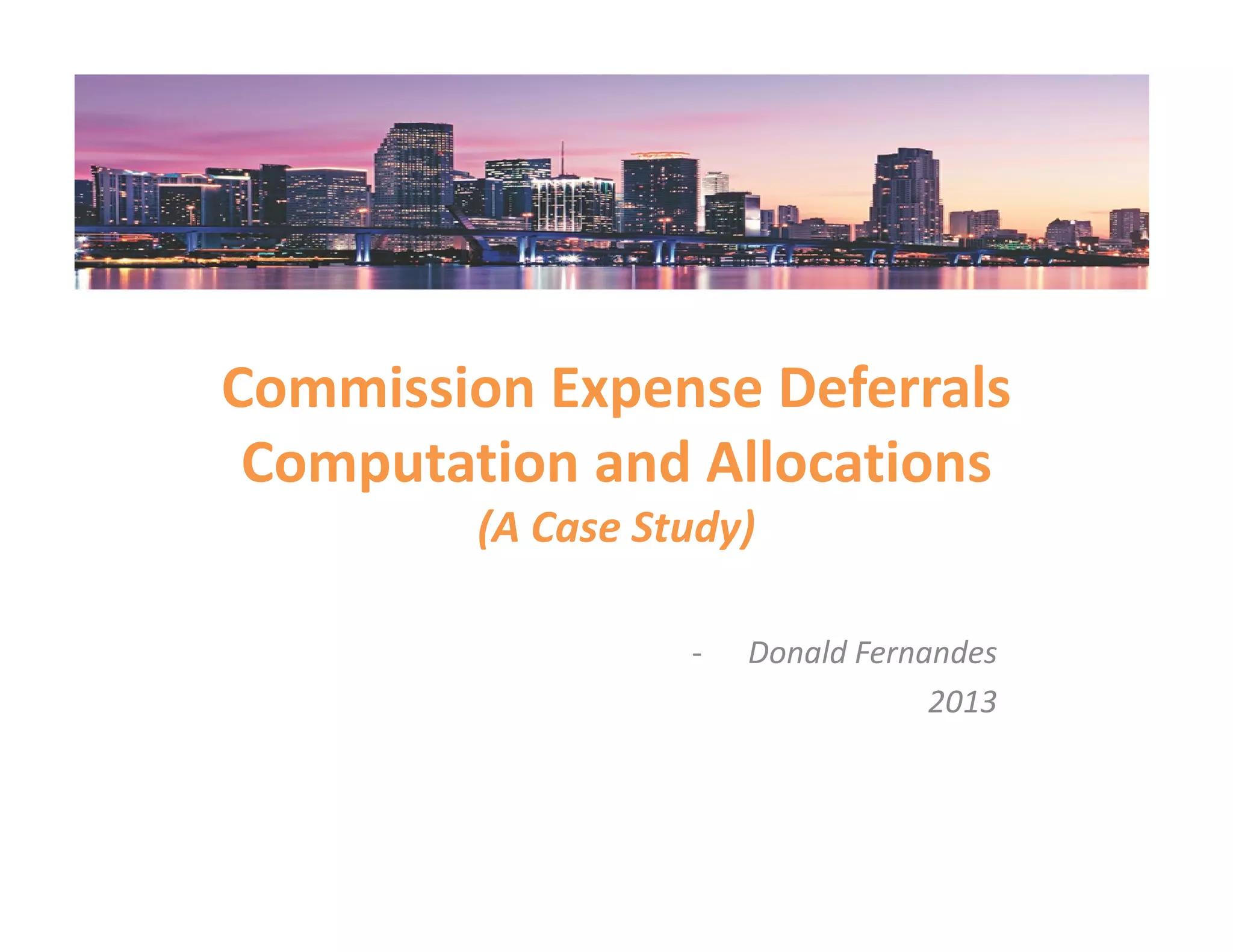 Commission Expense Deferrals | PDF