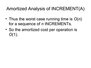 Amortized analysis | PPT