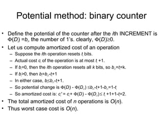 Amortized analysis | PPT
