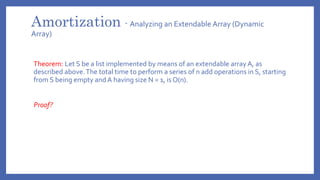 Amortized analysis | PPT