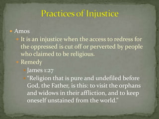Amos | "What Does The Lord Require Of Us? a Minor Prophets Series | PPTX