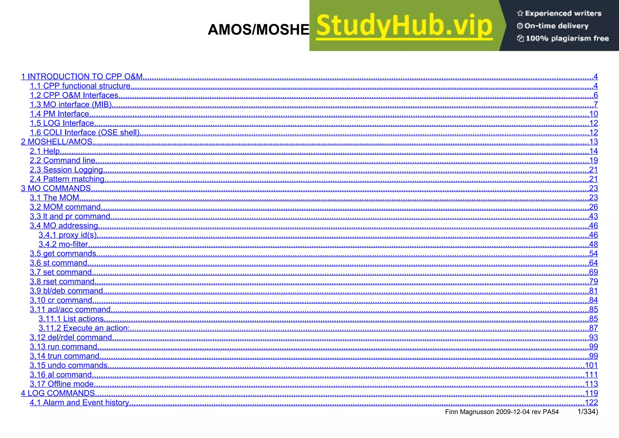AMOS MOSHELL OVERVIEW | PDF