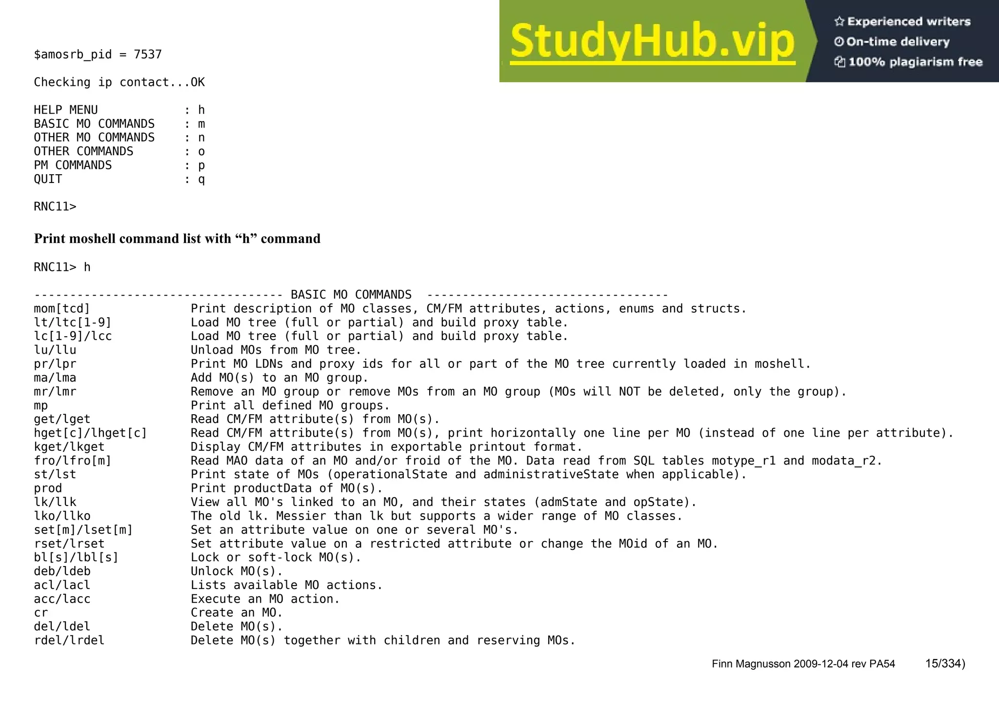 AMOS MOSHELL OVERVIEW | PDF