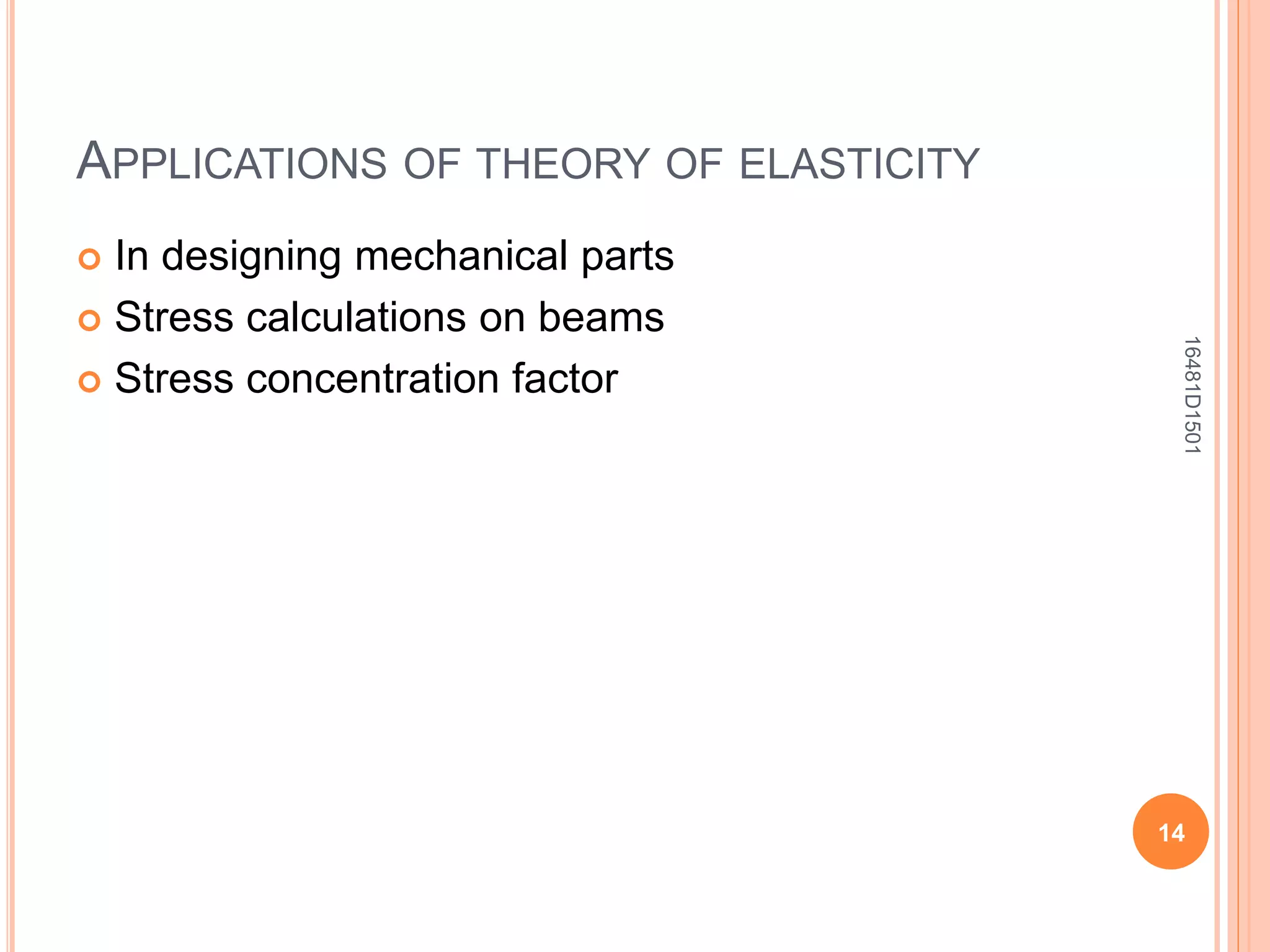 theory of elasticity | PPTX