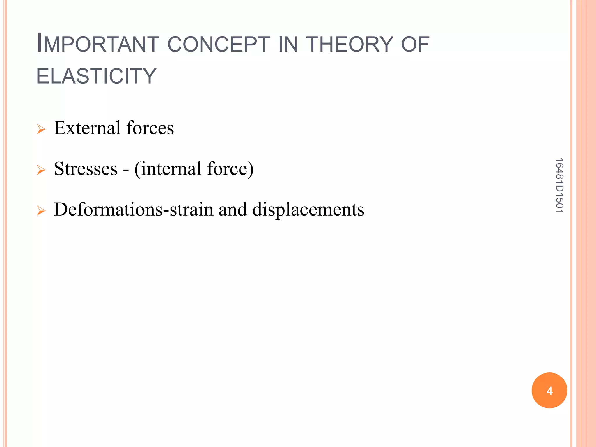 theory of elasticity | PPTX